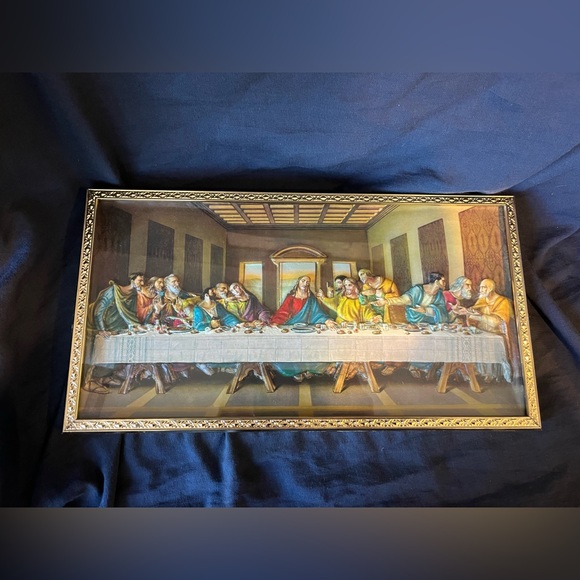 Accents | Vintage Last Supper Jesus With Disciples 3d Framed Picture ...